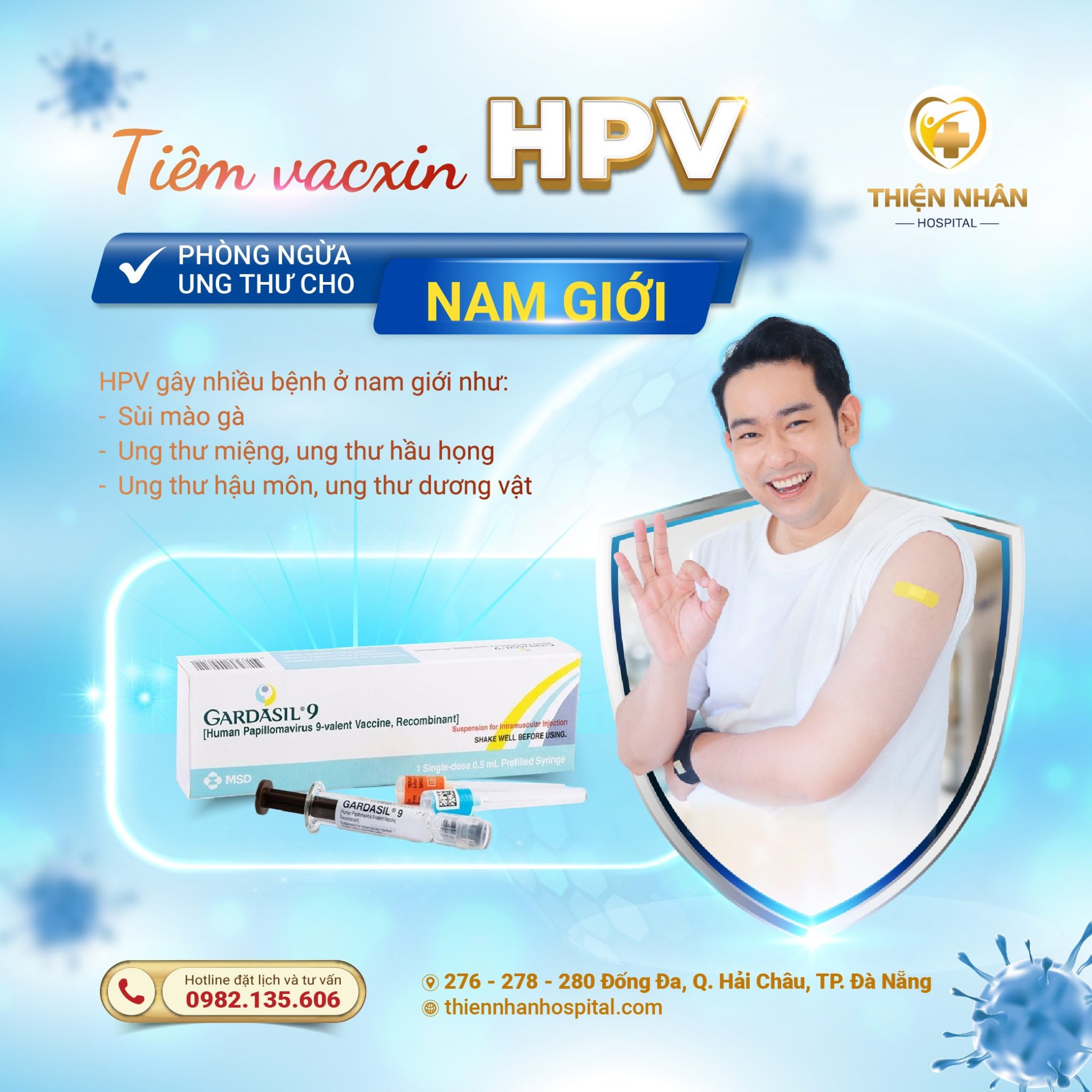 TIÊM VACXIN HPV PHÒNG NGỪA UNG THƯ CHO NAM GIỚI - Thiện Nhân